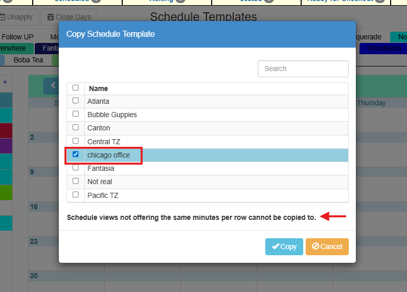 How to Copy an Existing Schedule Template to a Different Location – Cloud 9