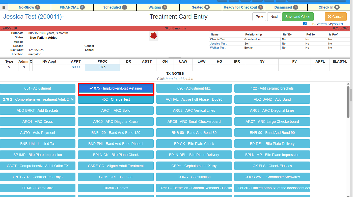 How to add a Procedure to a Treatment Card – Cloud 9